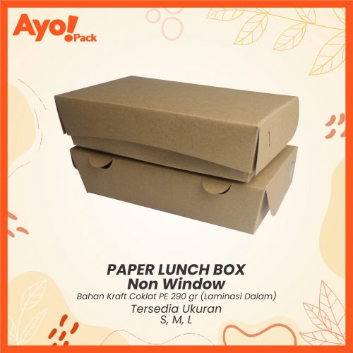Paper Lunch Box Ukuran M - Ayo Pack
